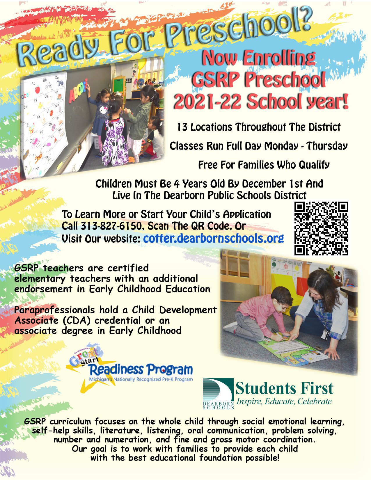 Dearborn expanding free GSRP preschool program – McCollough-Unis School